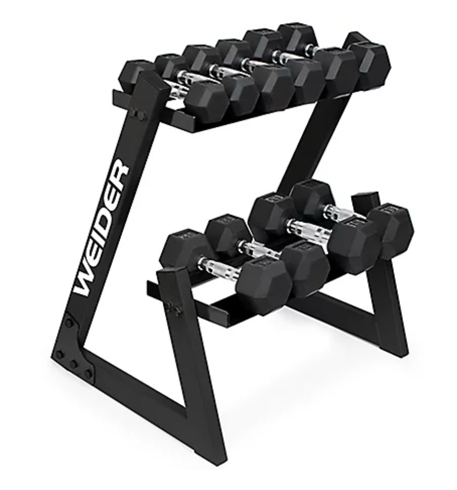weider-100-lb-dumbbell-set-with-2-tier-storage-rack-dumbbell