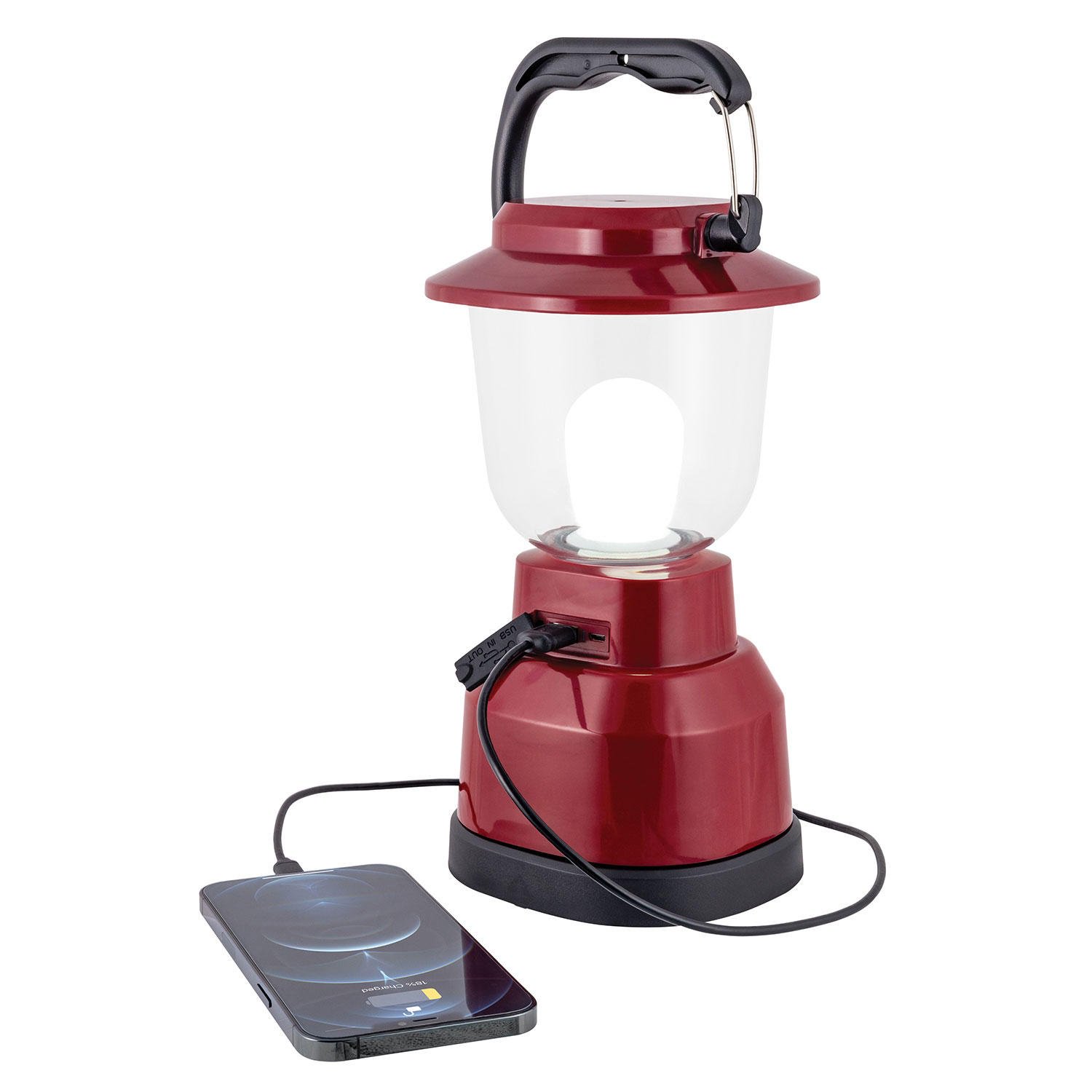 EcoScapes Dual Power LED Rechargeable Lantern (Red) - Costless ...